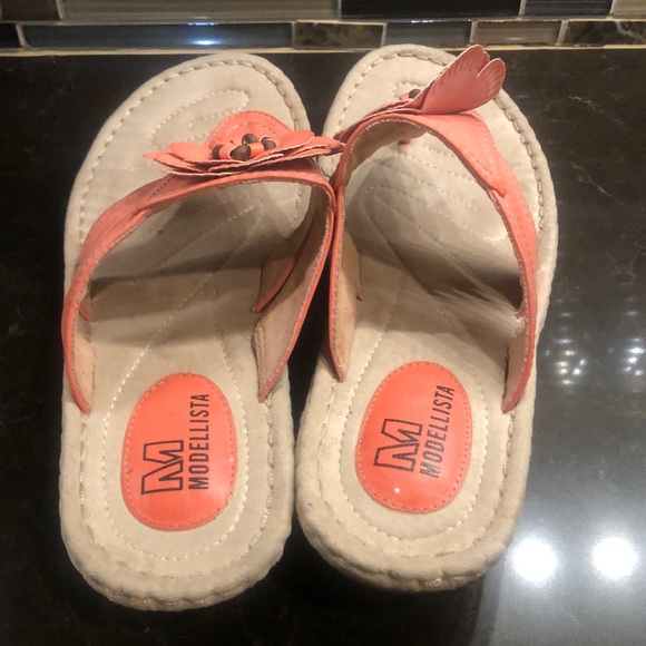 Modellista | Shoes | Modellista Coral Flower Callahan Thong Sandals ...